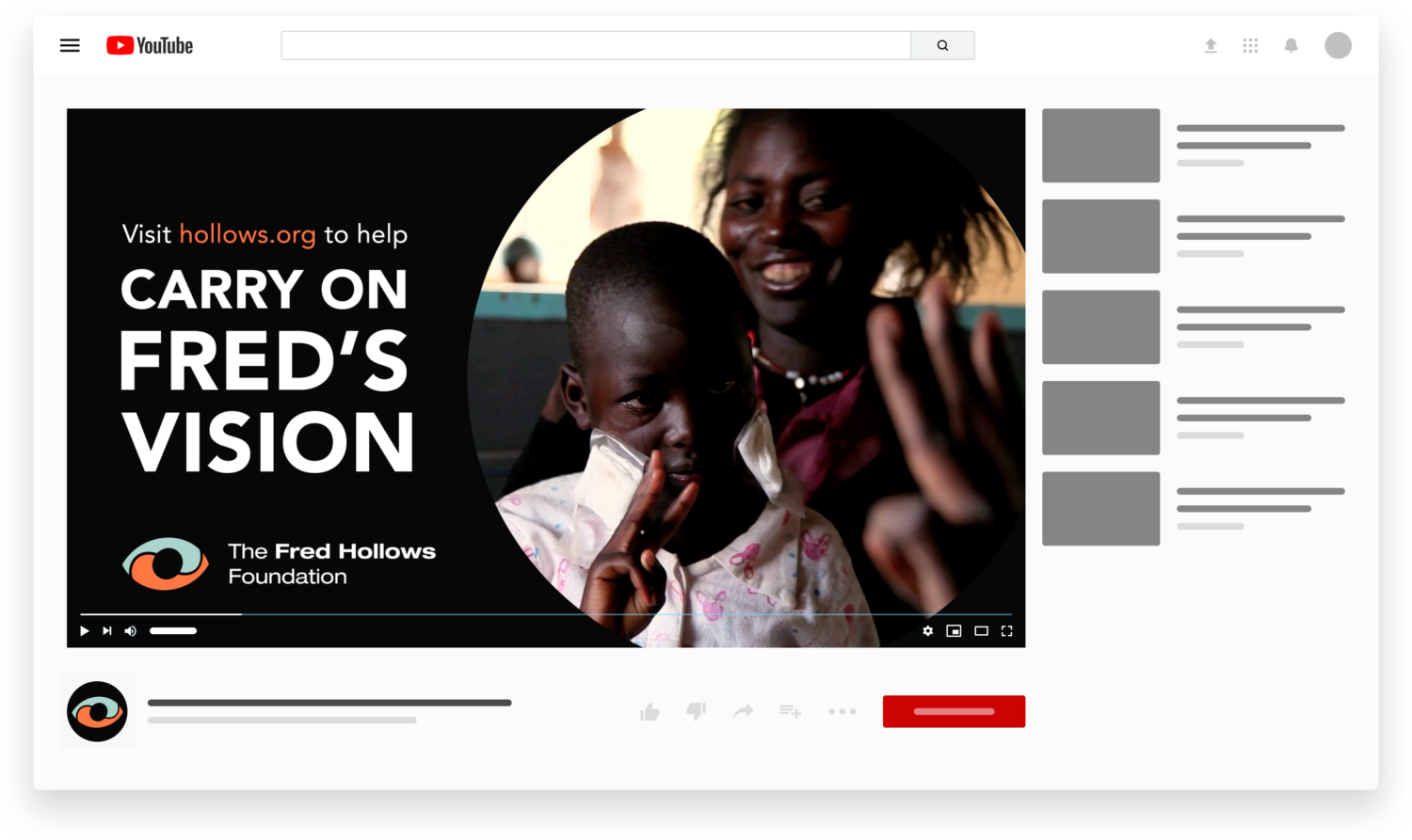 Carry On Fred's Vision: The Fred Hollows Foundation - Campaign Edge